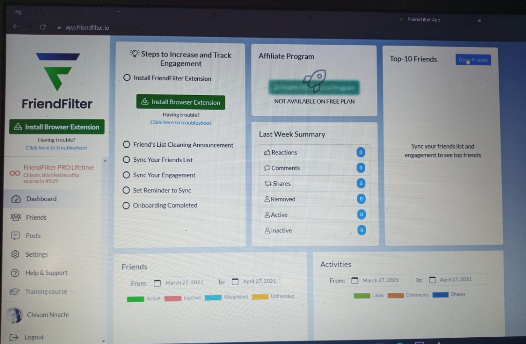 FriendFilter Review: Remove Inactive Facebook Friends - Group Leads Blog