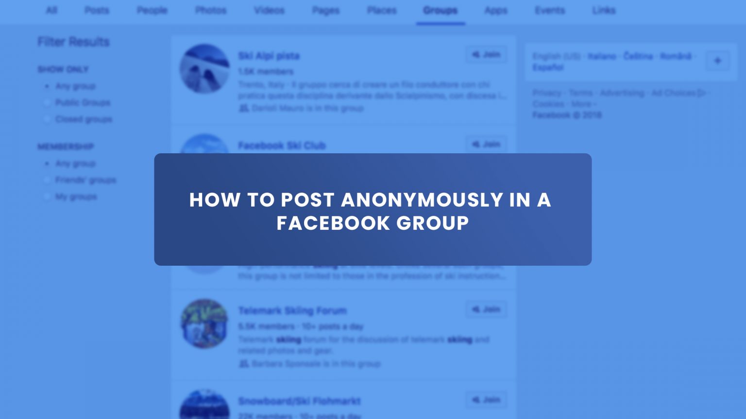 How to Post Anonymously in a Facebook Group - Group Leads Blog