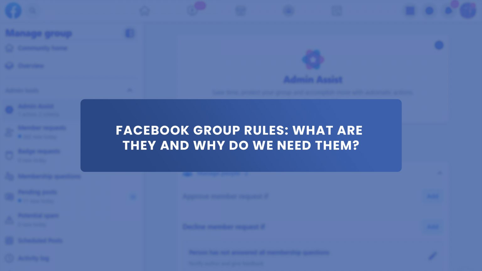 Facebook Group Rules: What Are They and Why Do We Need Them? - Group ...