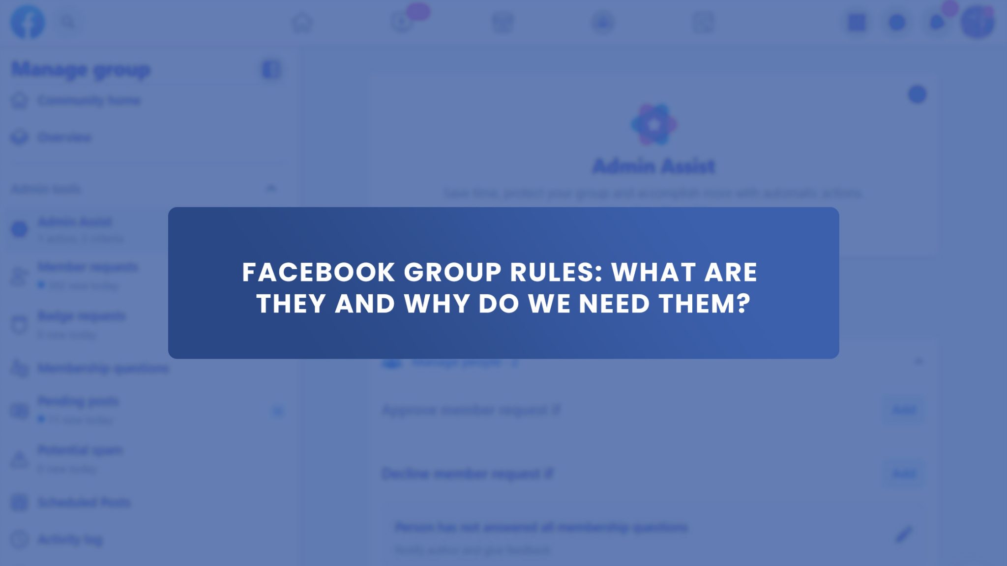 Facebook Group Rules: What Are They and Why Do We Need Them? - Group ...