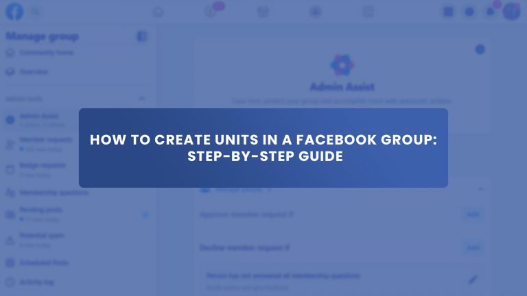 How To Create Units In a Facebook Group: Step-by-Step Guide - Group ...