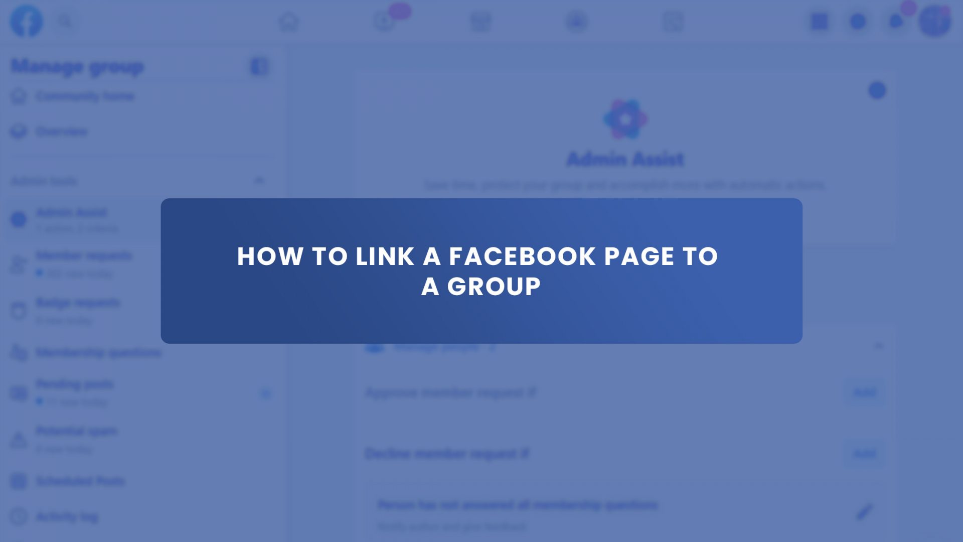 How To Link A Facebook Page To A Group Group Leads Blog